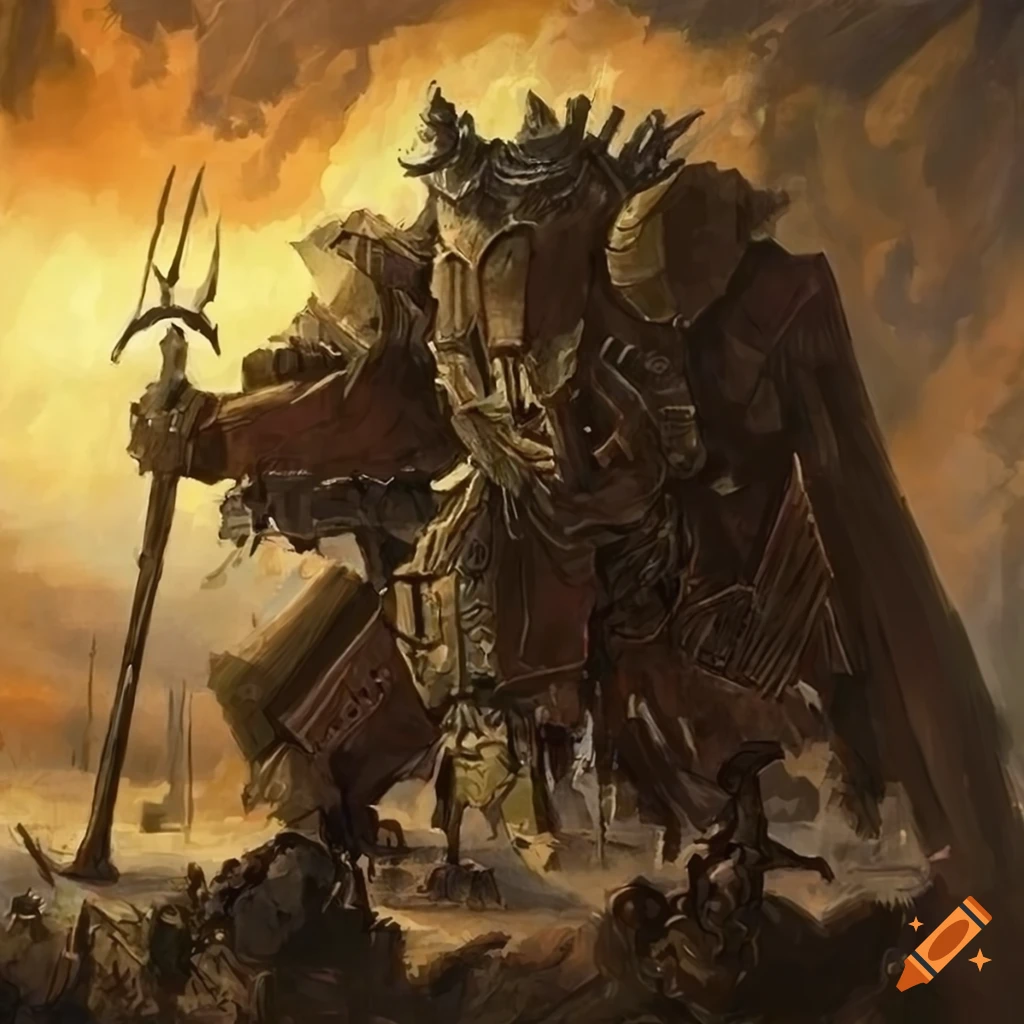 Highly detailed mecha artwork inspired by lord of the rings on Craiyon