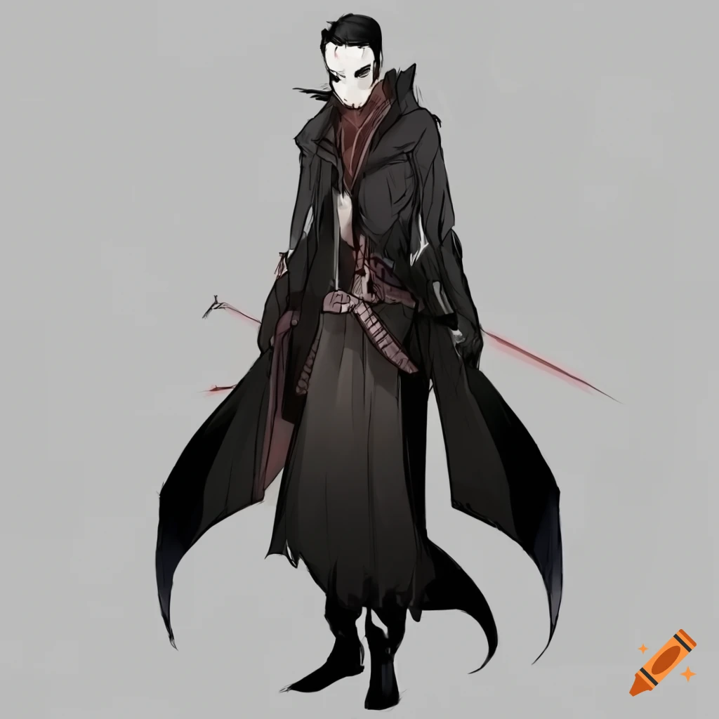Spooky and intricate anime character design with sharp focus on Craiyon