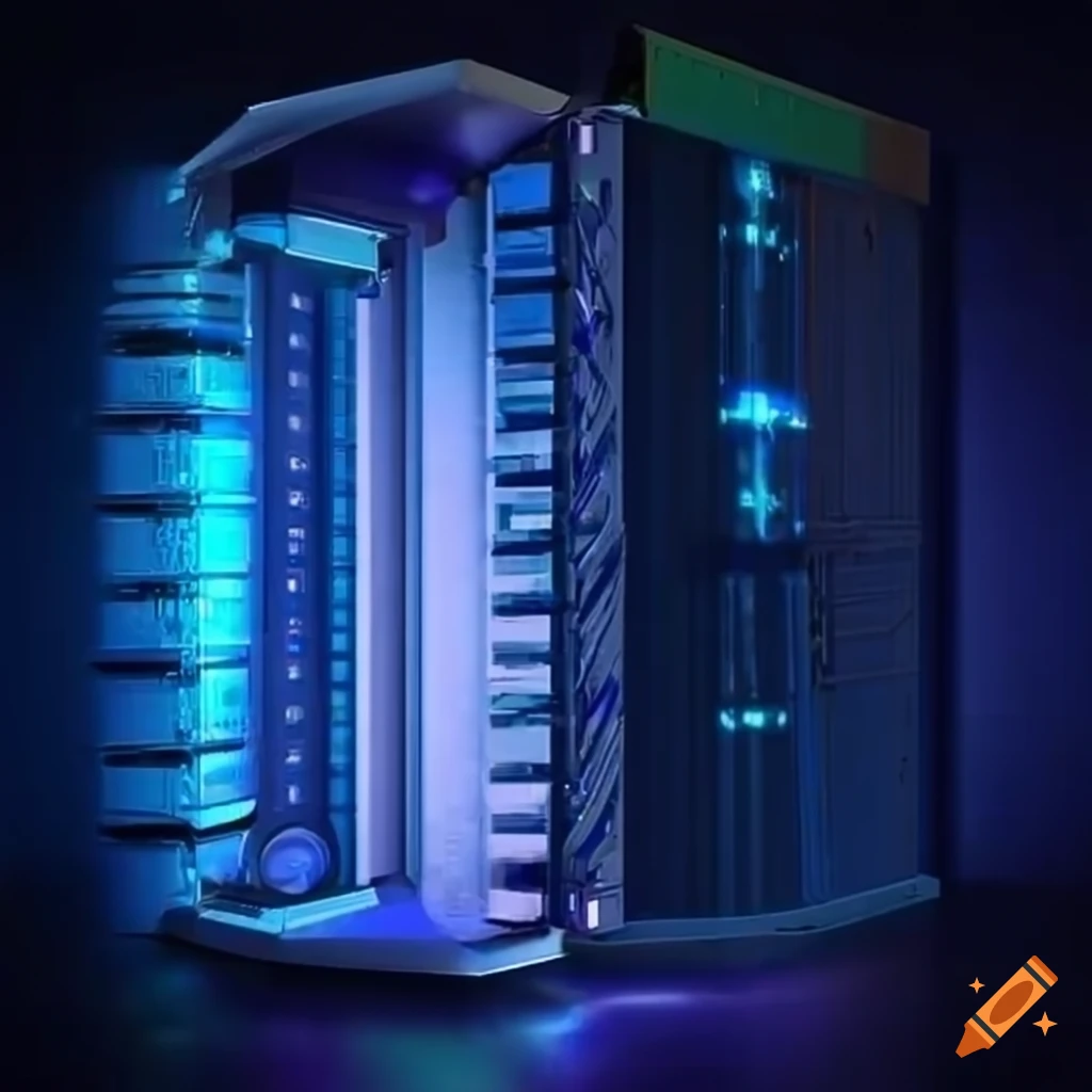 Futuristic supercomputer in high definition on Craiyon