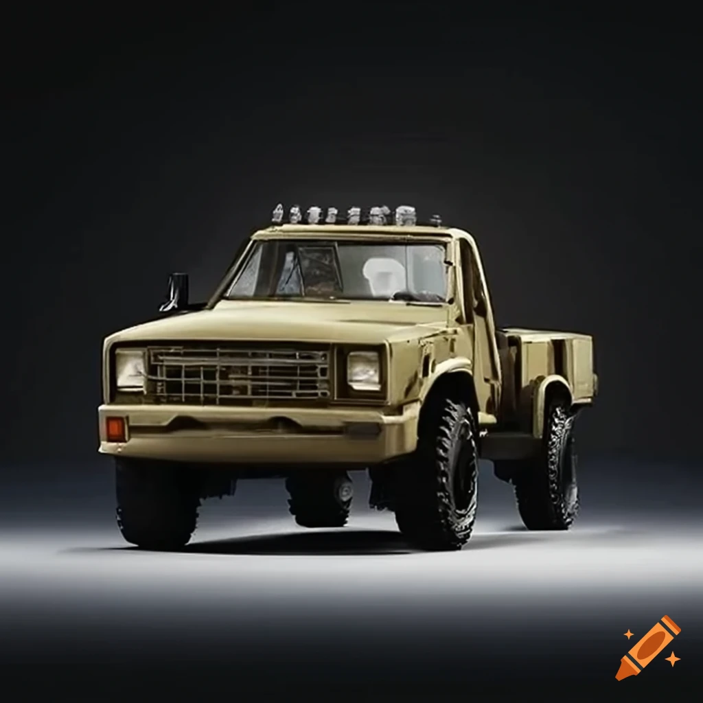 Robust military pick-up truck designed for extreme weather conditions ...