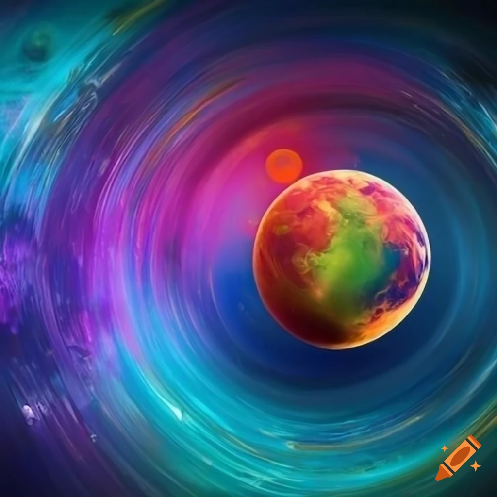Colorful planet background on Craiyon