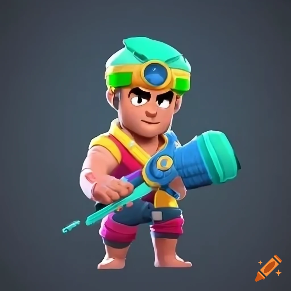 Brawl stars fisherman character on Craiyon