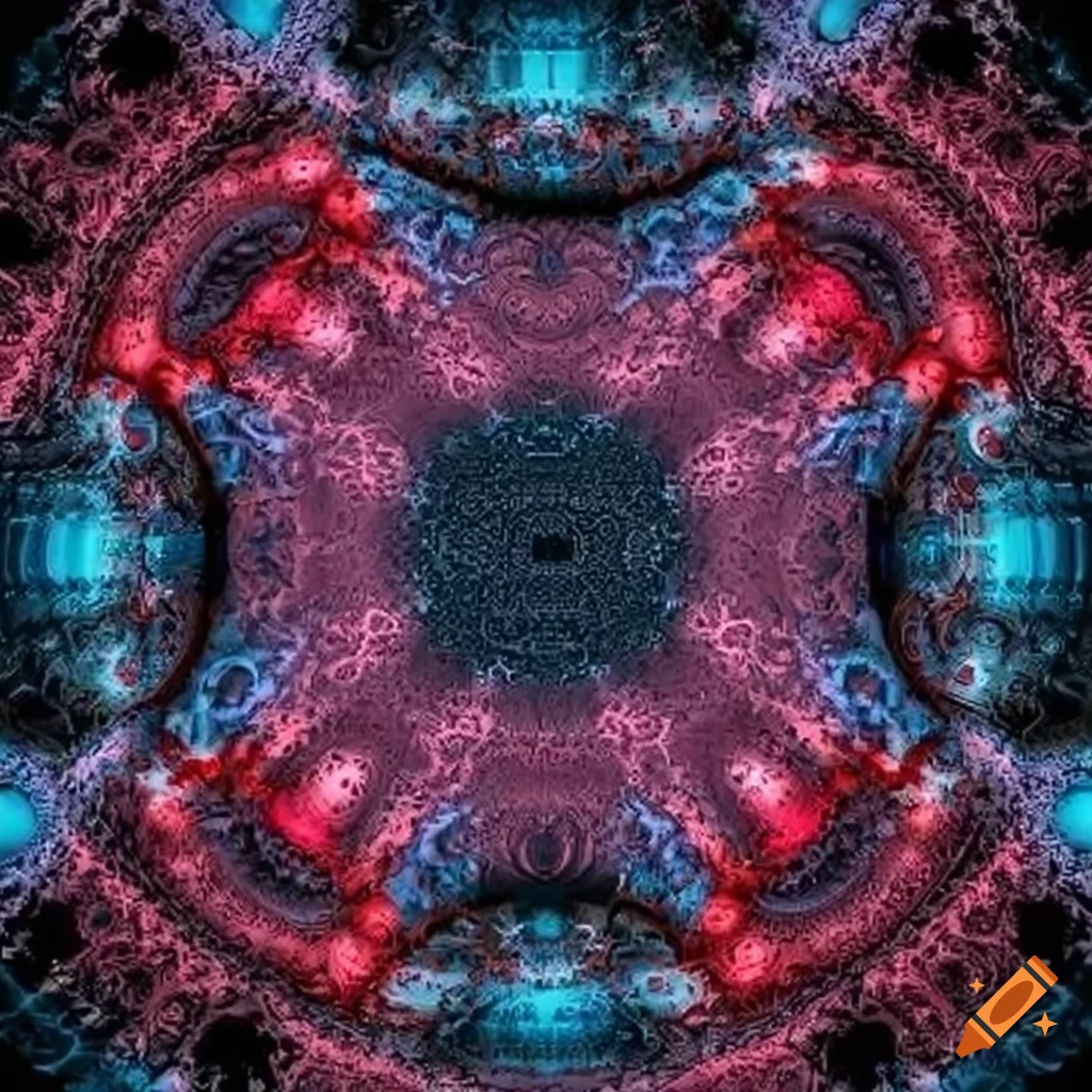 Abstract fractal design on Craiyon