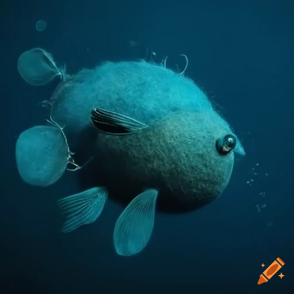 Victorian era bathysphere descending into the deep sea surrounded by ...