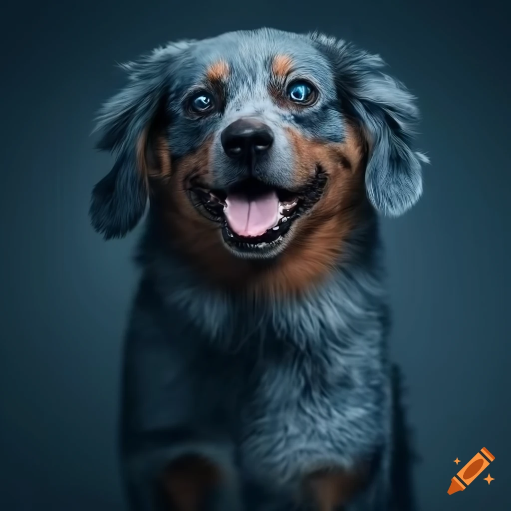 Realistic blue australian dog on Craiyon