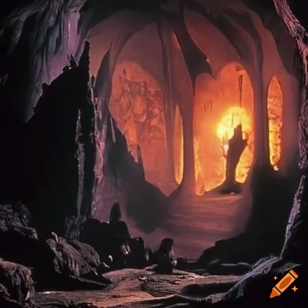 1988 dark fantasy film, bat cave scene on Craiyon