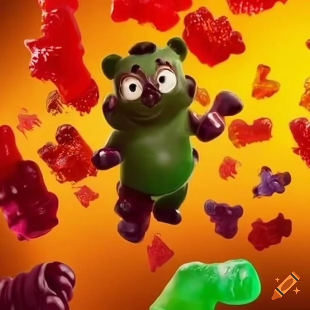 Epic Combat Of Gummy Bears In A Pop Culture Masterpiece On Craiyon