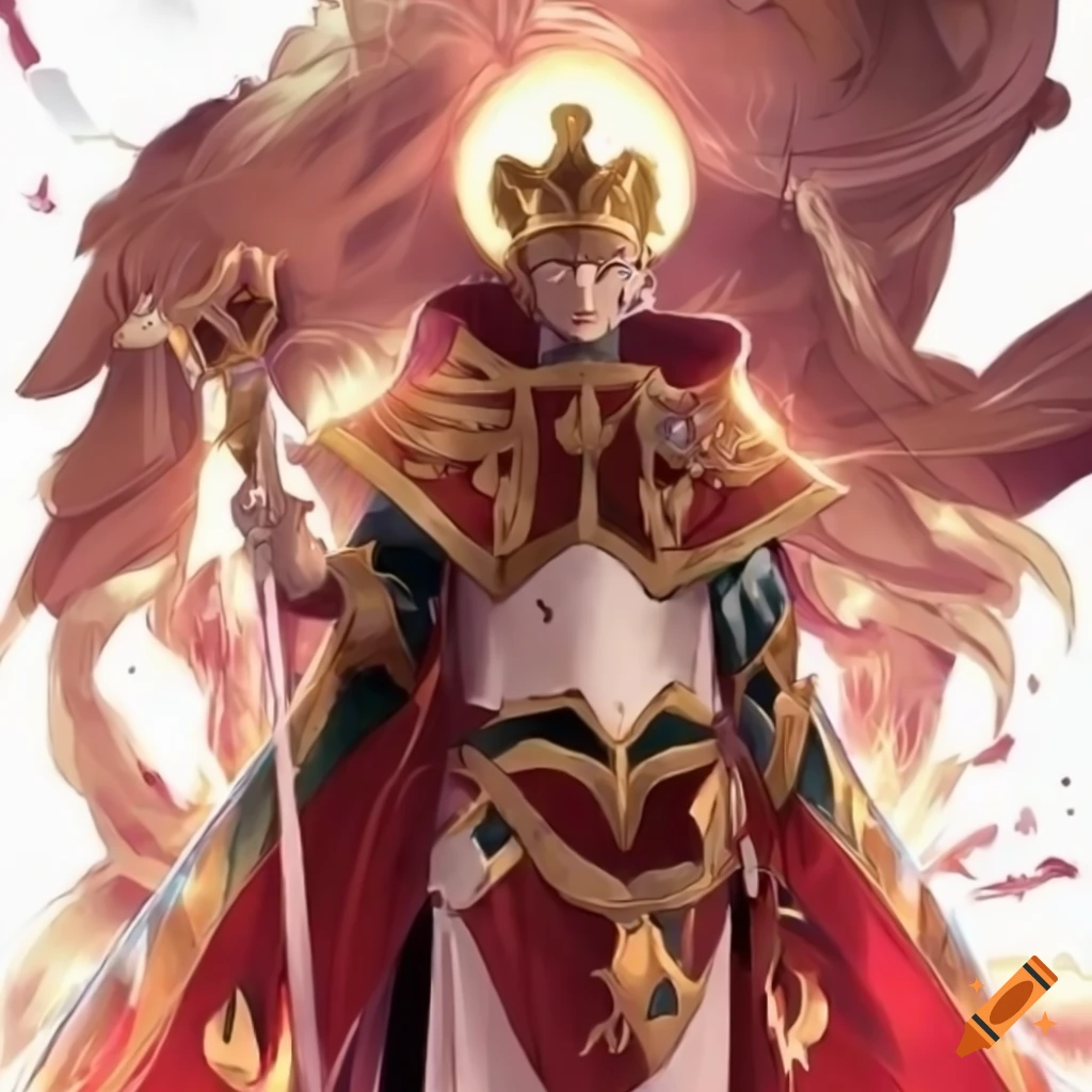 Anime-style female priest in the image of saint martin of tours on Craiyon