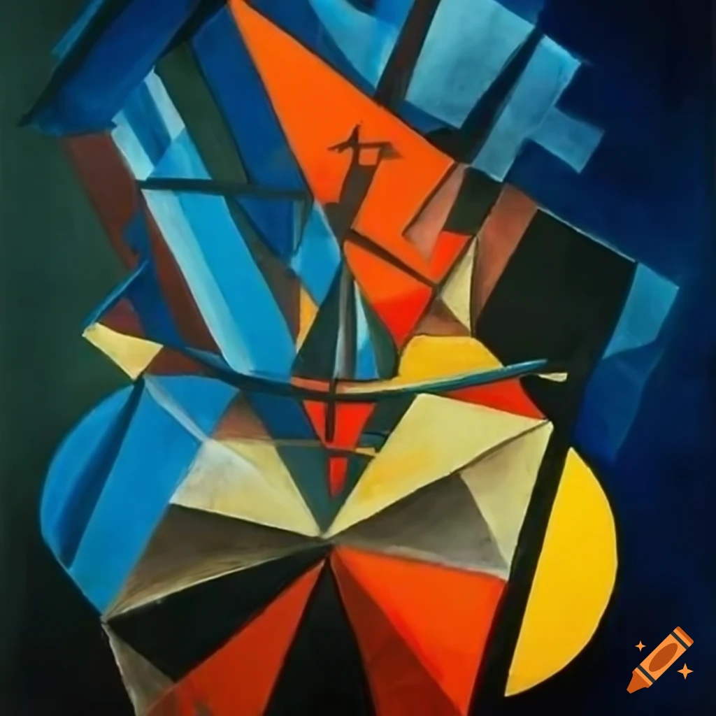 Cubism futurism kinetic drawing of an object on Craiyon