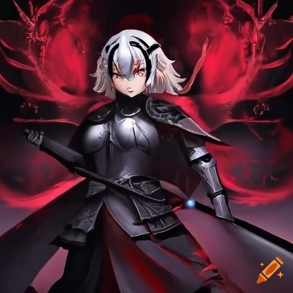 Jeanne alter in power armor as a demoness inspired by warhammer 40k on ...