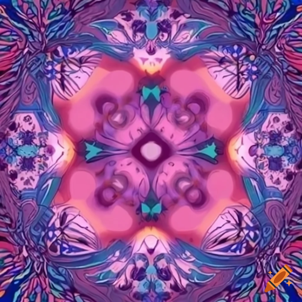 Abstract symmetrical pattern on Craiyon