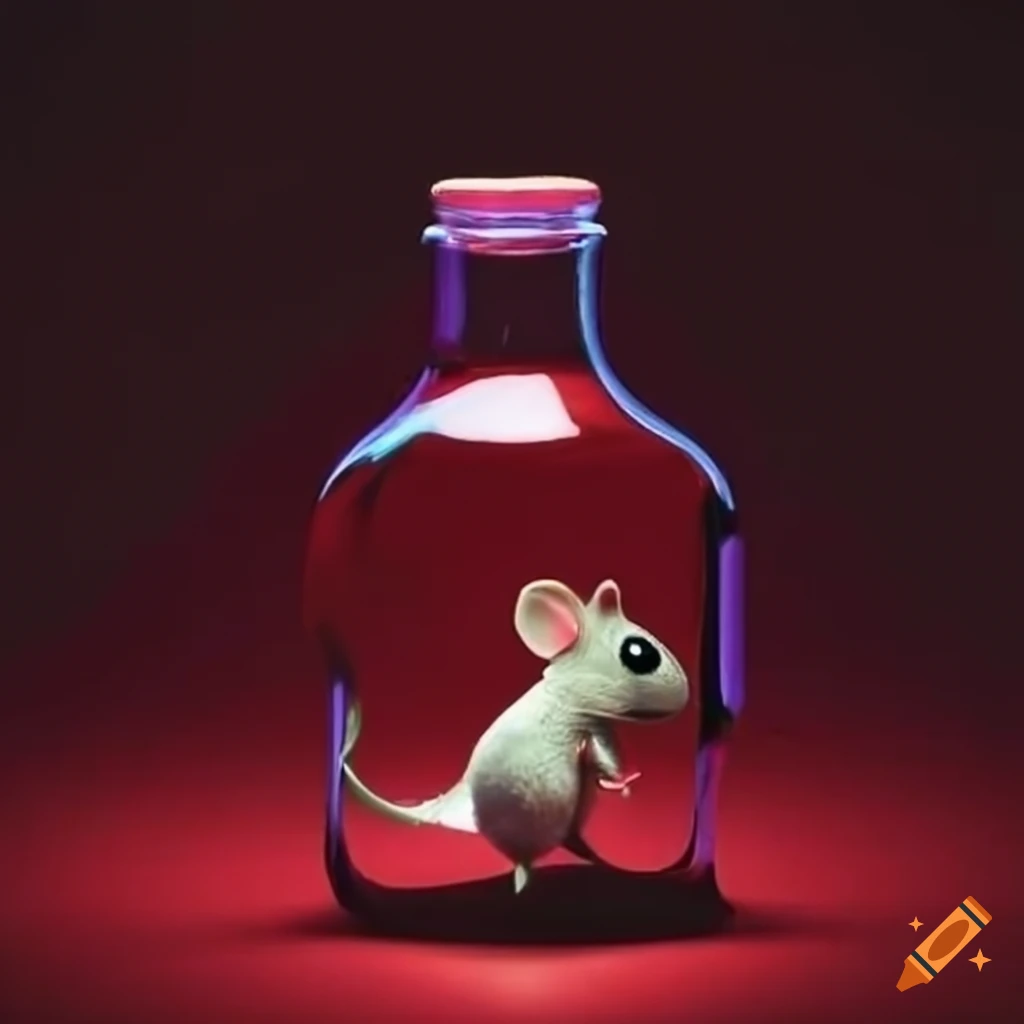 Mouse in a bottle on Craiyon