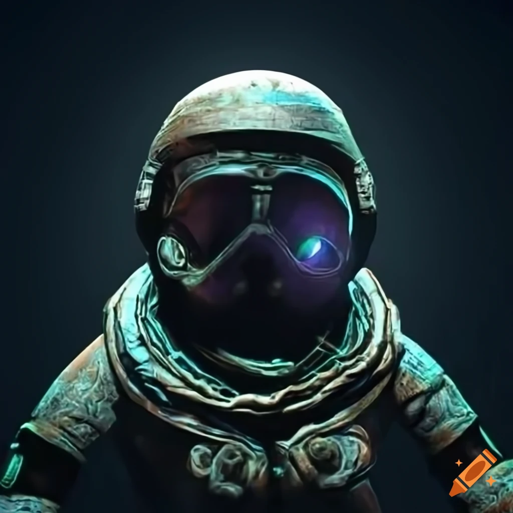 Futuristic ancient mayan astronaut on Craiyon