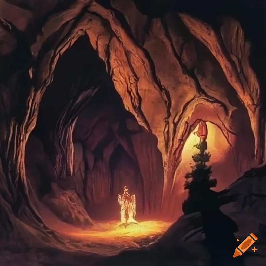 1988 dark fantasy film, bat cave scene on Craiyon