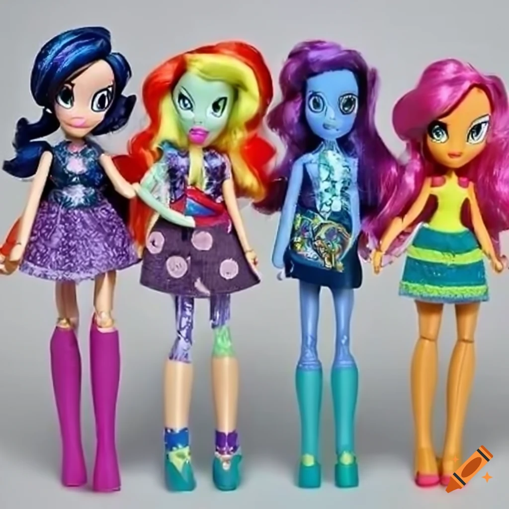 Equestria girls dolls on Craiyon