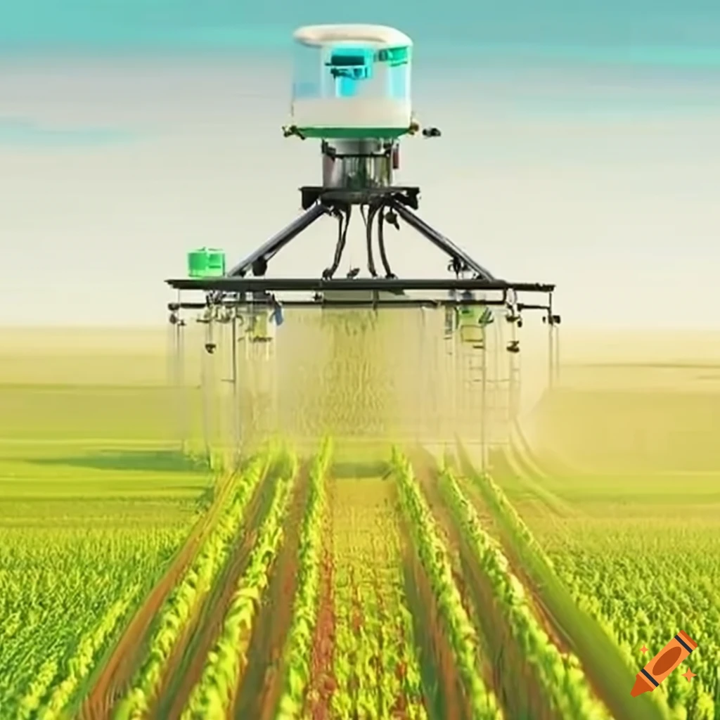 Automated agriculture fertilizer distribution system on Craiyon