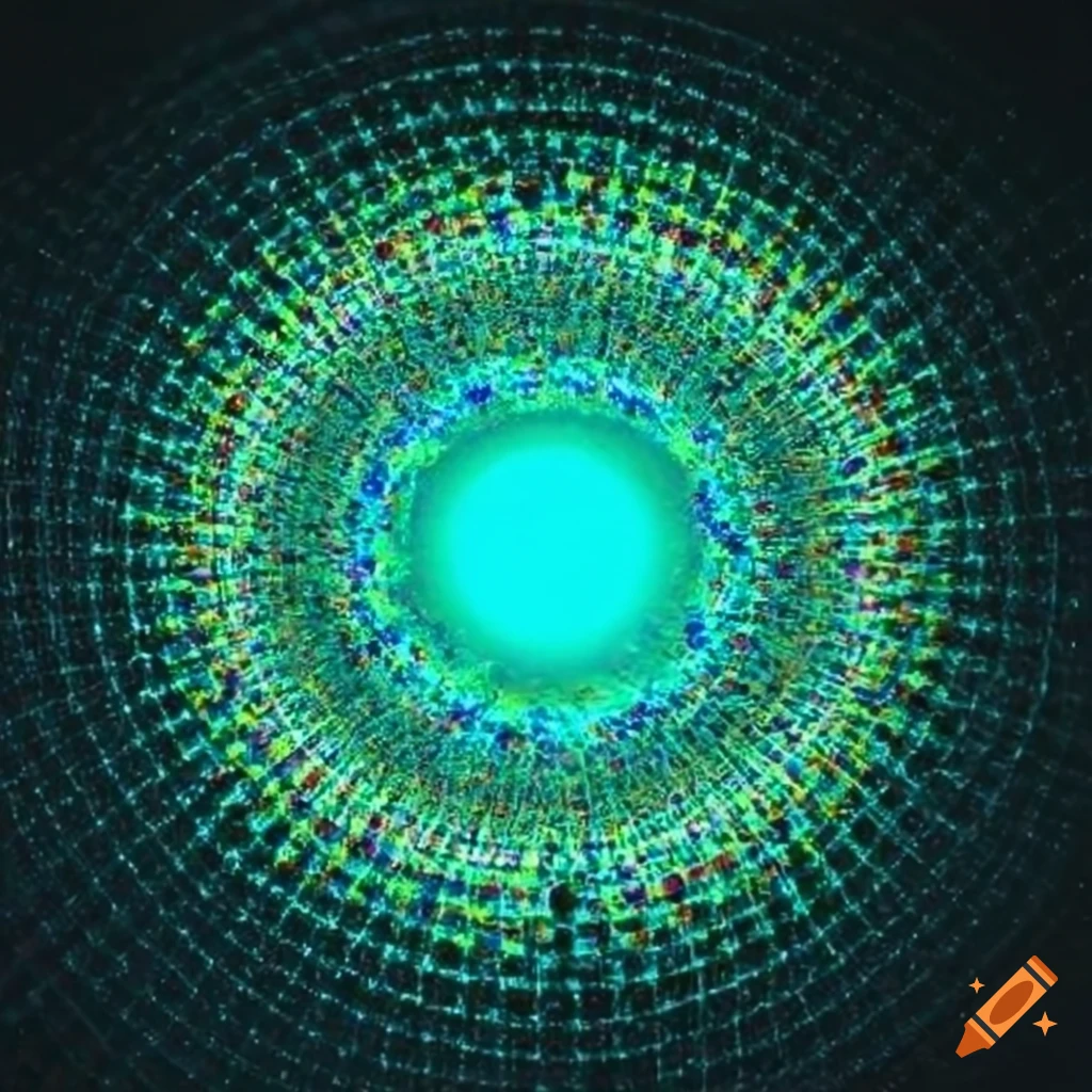 Abstract diffraction pattern on Craiyon