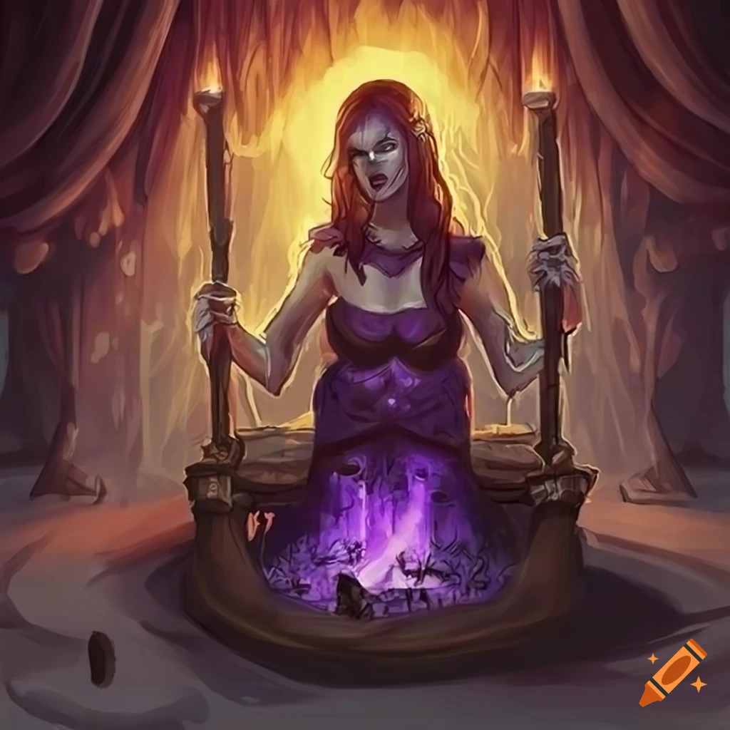 Necromancy magic flowing through a dead elf in a fantasy art style on Craiyon