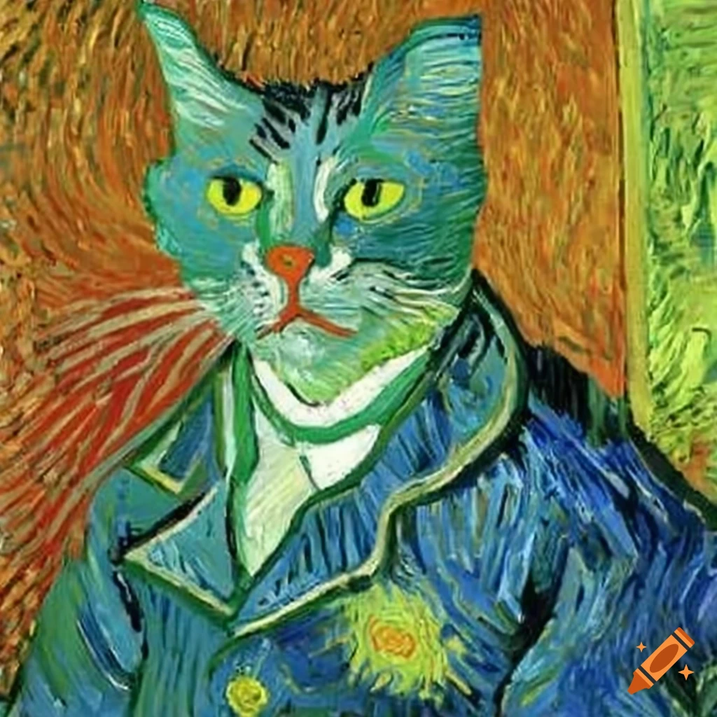 Cat painting by vincent van gogh on Craiyon