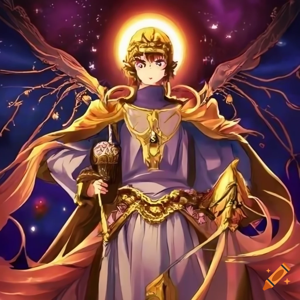 Saint martin of tours with celestial aura and divine protection in ...