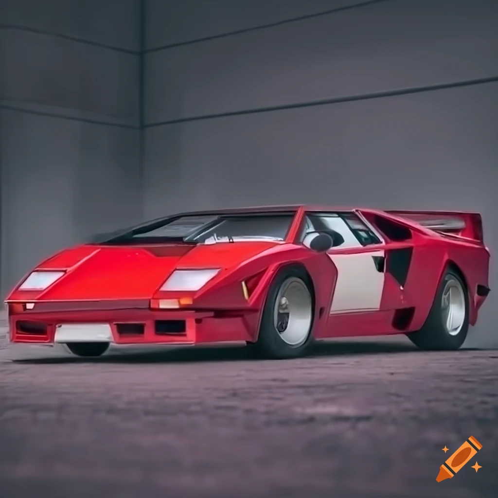 Combination of lamborghini countach and ferrari f40, photorealistic 4k ...