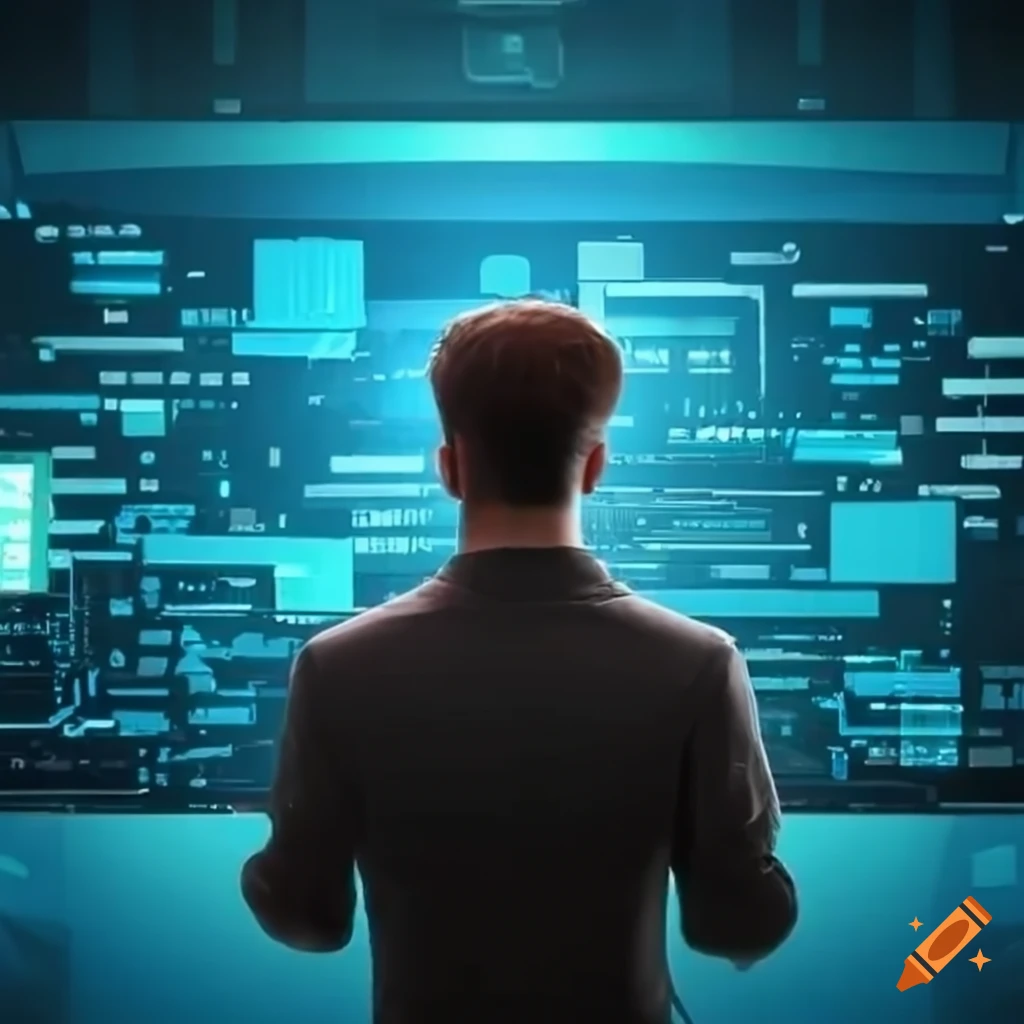 Software engineer man on Craiyon