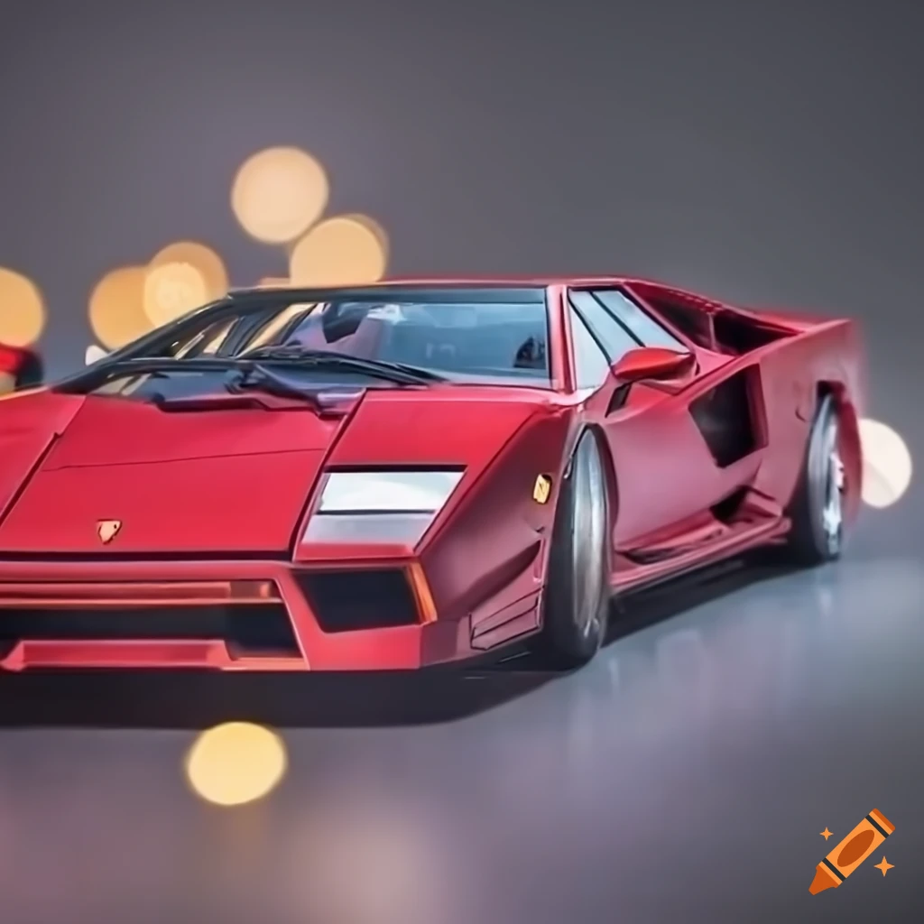 Combination of Lamborghini Countach and Ferrari F40 in photorealistic ...