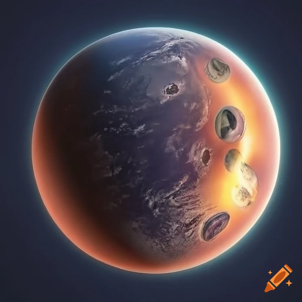 Random planet in space on Craiyon