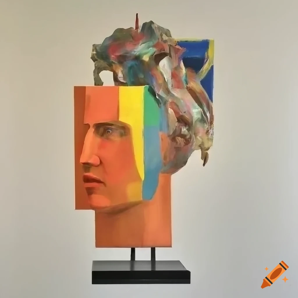 Adonis bust painting by albert oehlen inspired by adrian ghenie on Craiyon