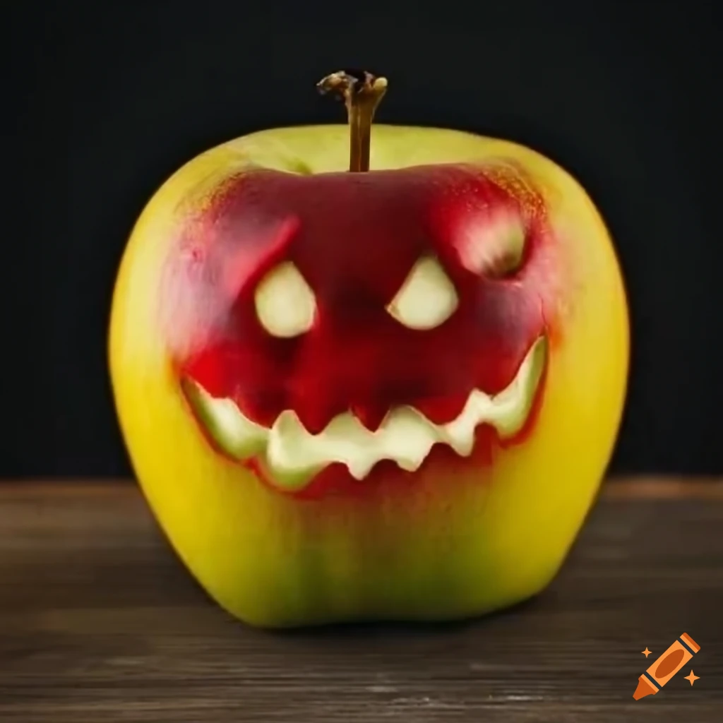 Eerie apple on Craiyon