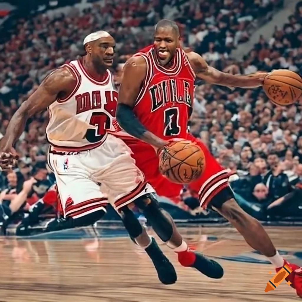 Michael jordan playing for the bulls on Craiyon