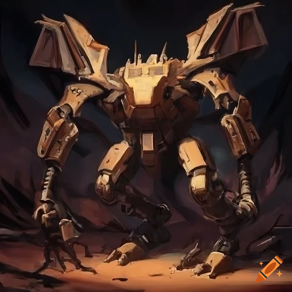 Highly detailed tactical mecha artwork by james gurney on Craiyon