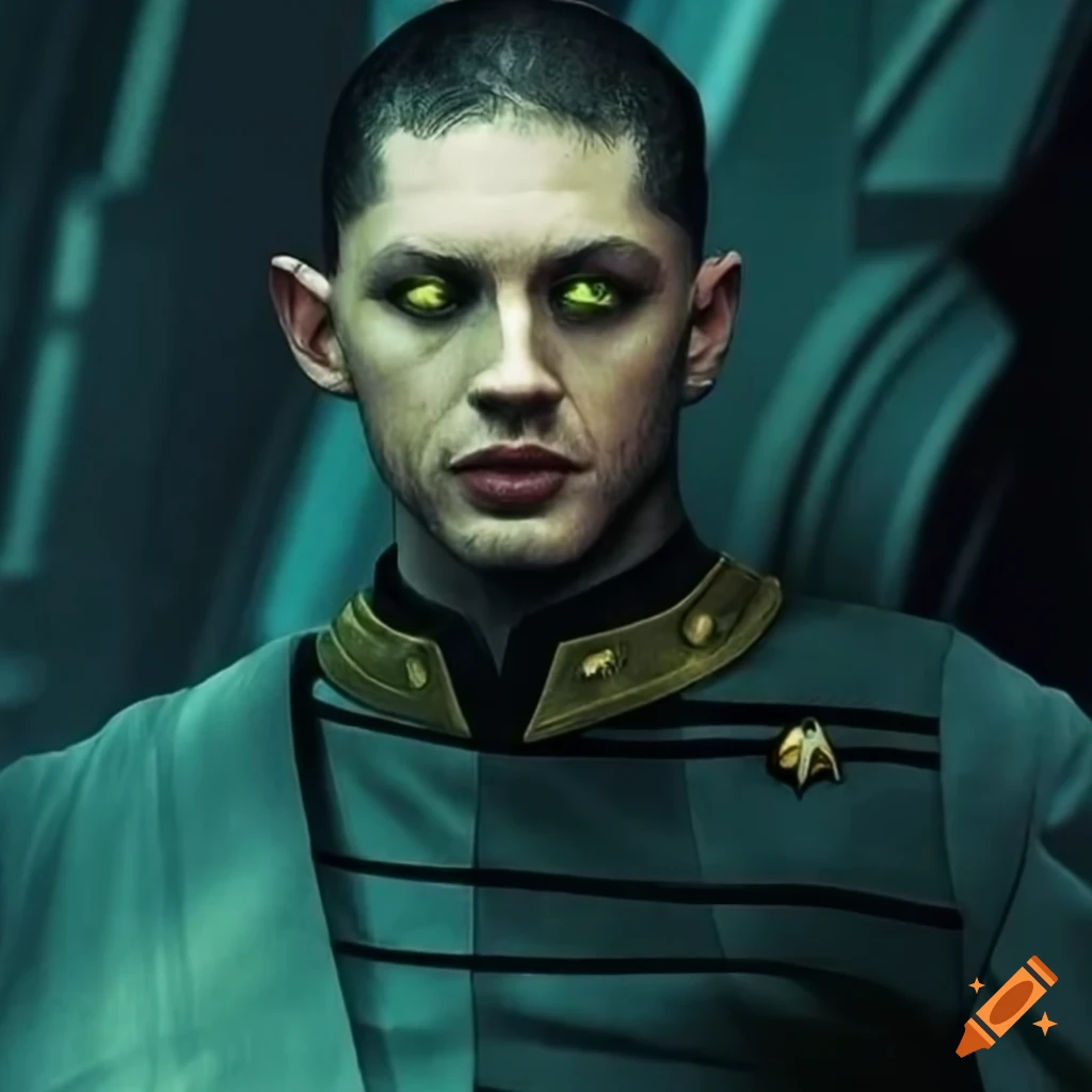 Young Tom Hardy as Romulan Praetor Shinzon on the throne of the ...