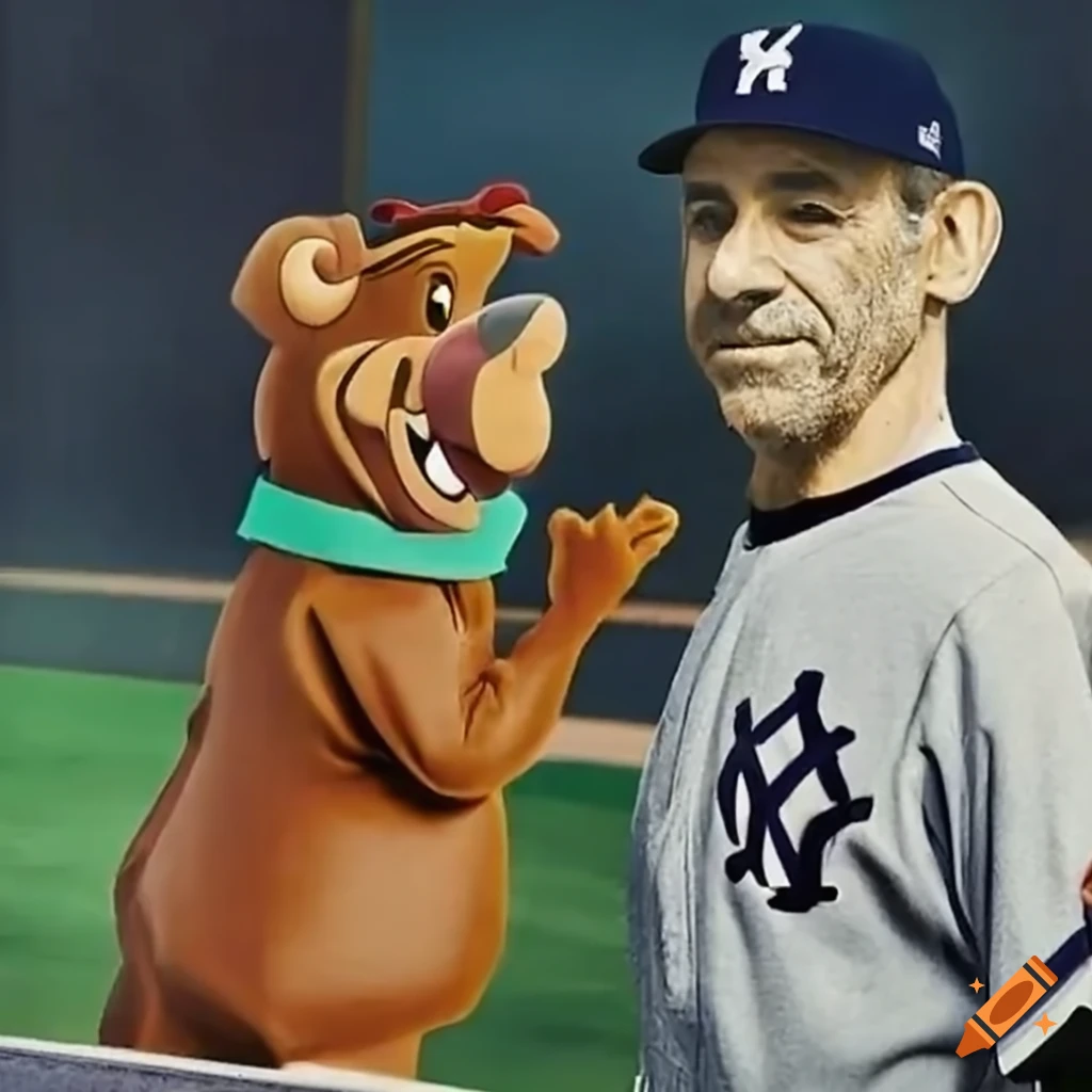 Baseball Legend Yogi Berra With Yogi Bear In A Gogi Berry Delivery Truck On Craiyon