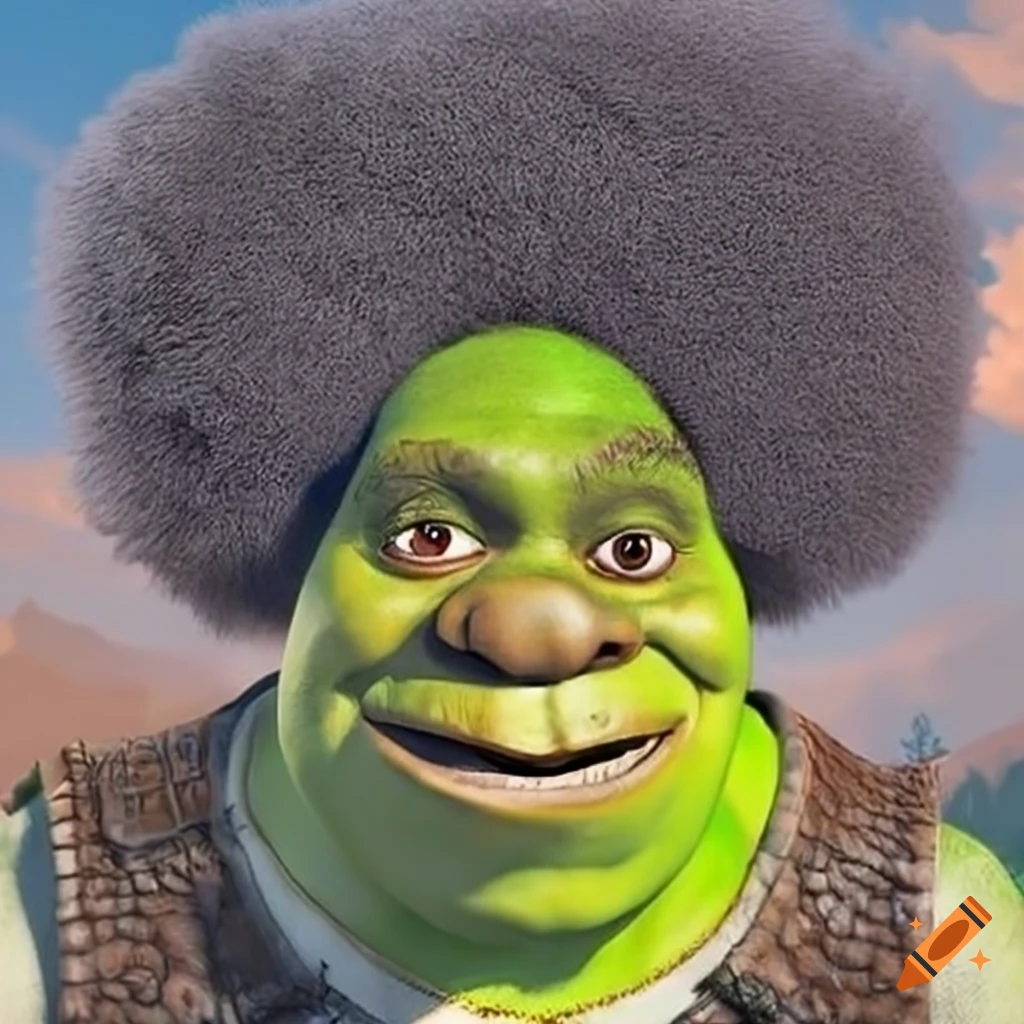 Character with a big black afro hairstyle on Craiyon