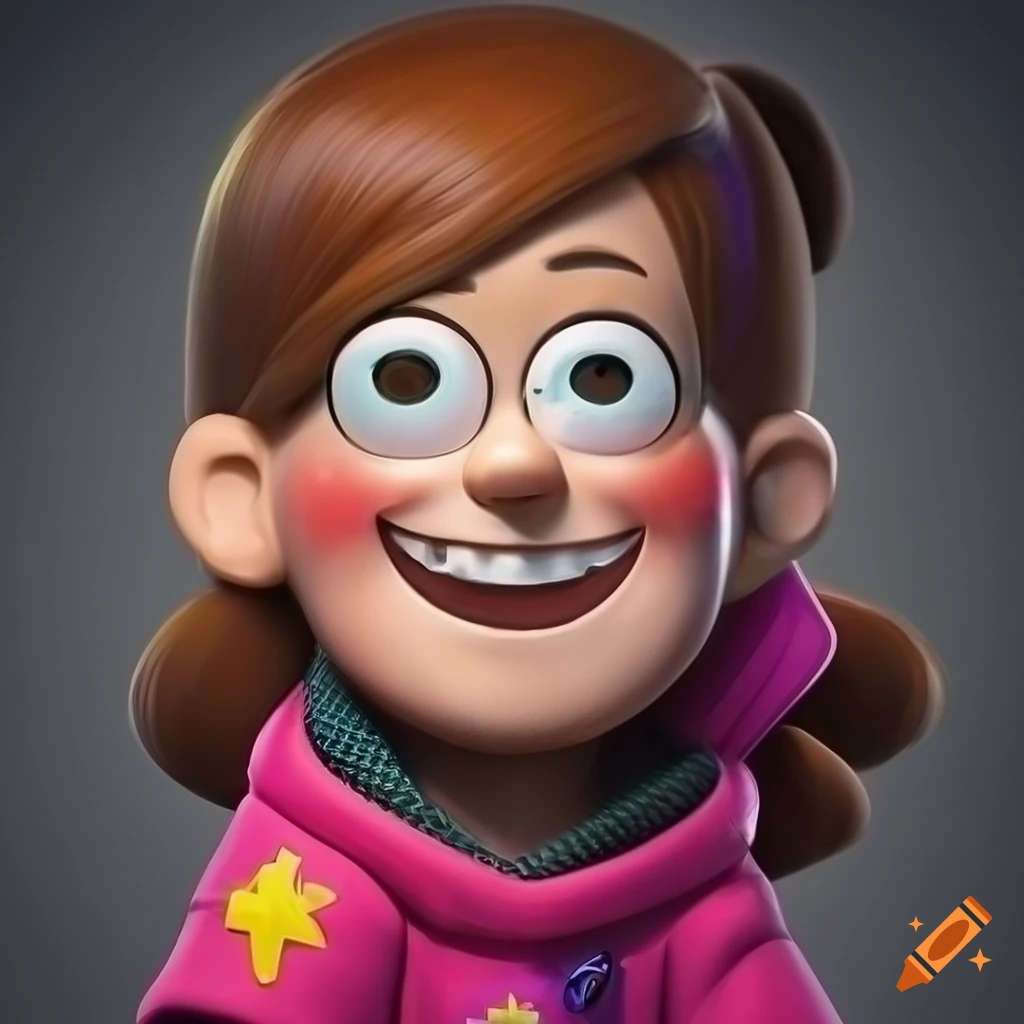 Portrait of Mabel Pines in high-resolution enhanced detail on Craiyon