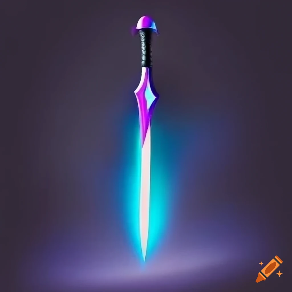 Magic curved fantasy sword on Craiyon