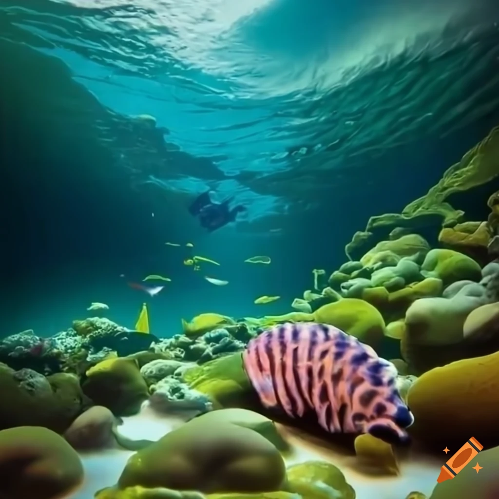 Enchanted Underwater Realm: Dive into a hidden saltwater lake within a ...