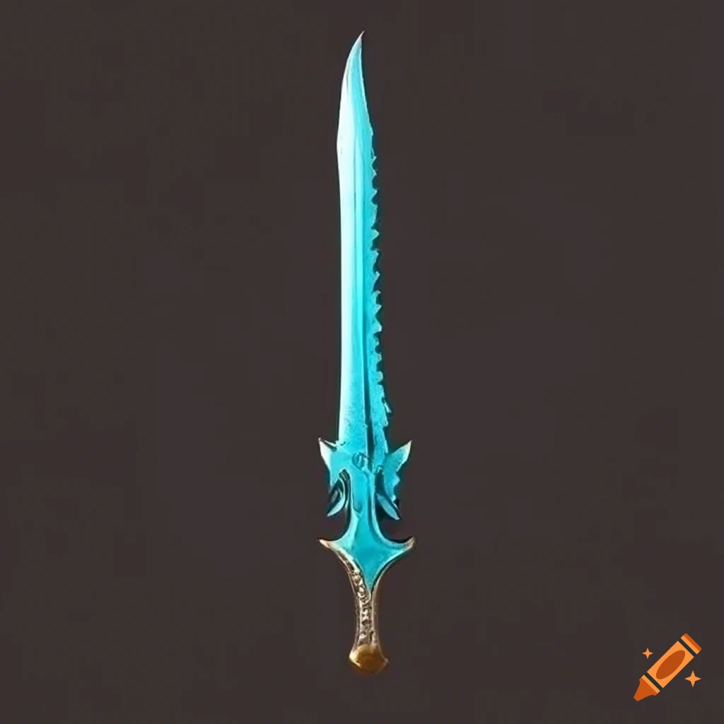 Magic curved fantasy sword on Craiyon