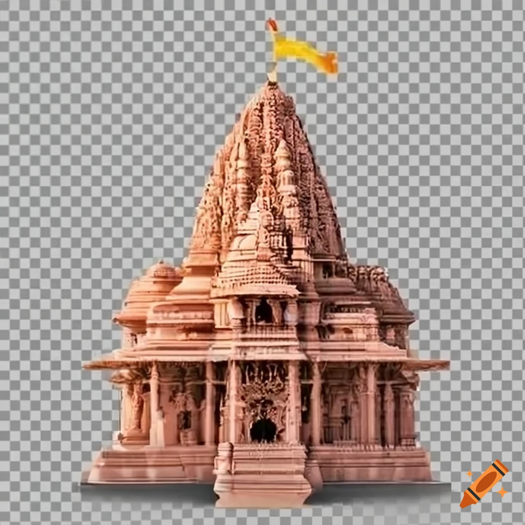 Transparent background of Ram Mandir on Craiyon