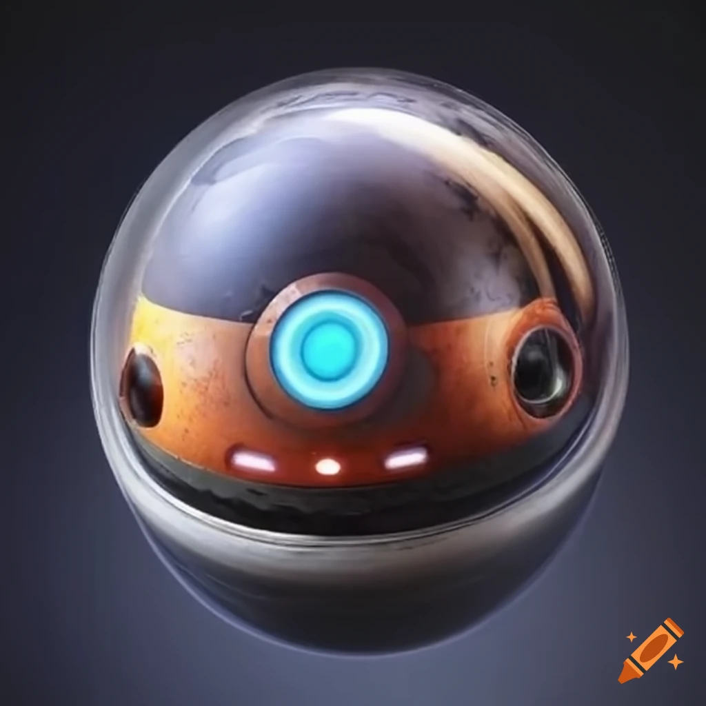 Small spherical droid on Craiyon