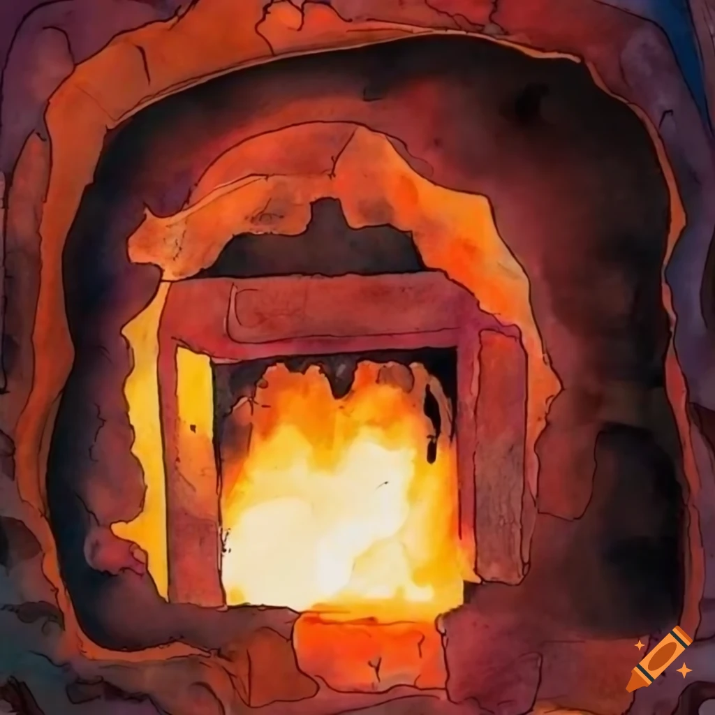 Basement furnace drawing on Craiyon