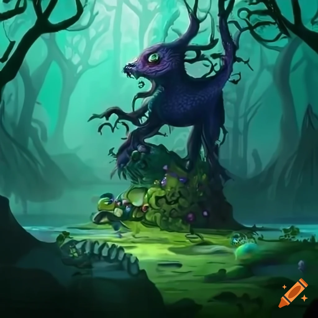 Magical forest with mythical creatures and mutant omega mart lemon ...