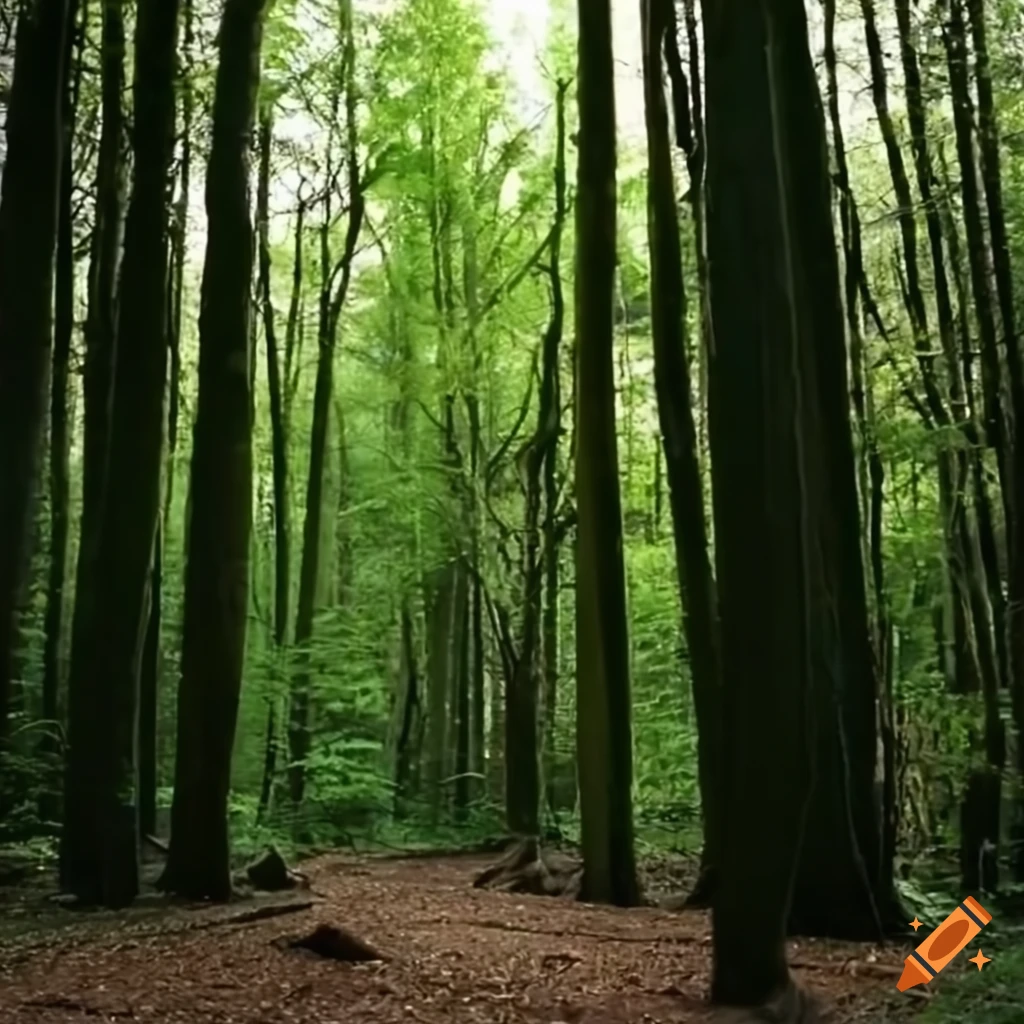 Forest scenery on Craiyon