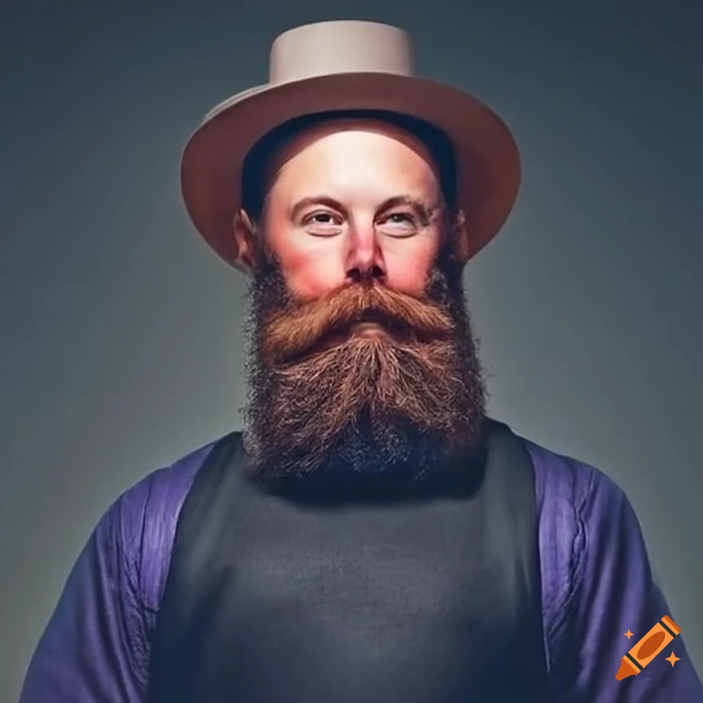 Elon Musk in an Amish attire with a beard on Craiyon