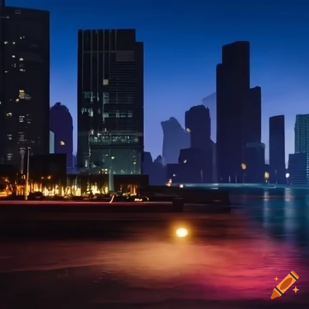 Gta 5 loading screen landscape with miami on Craiyon