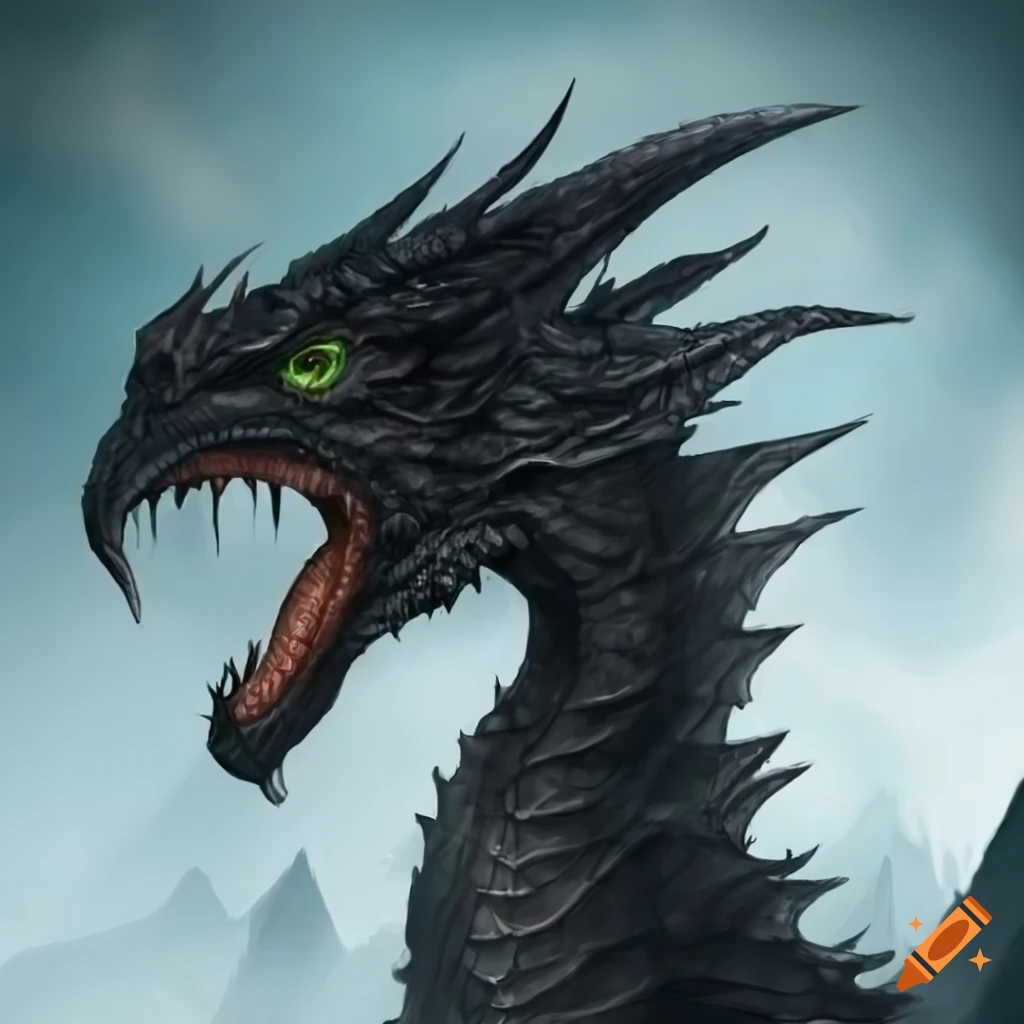 Black wyvern on Craiyon