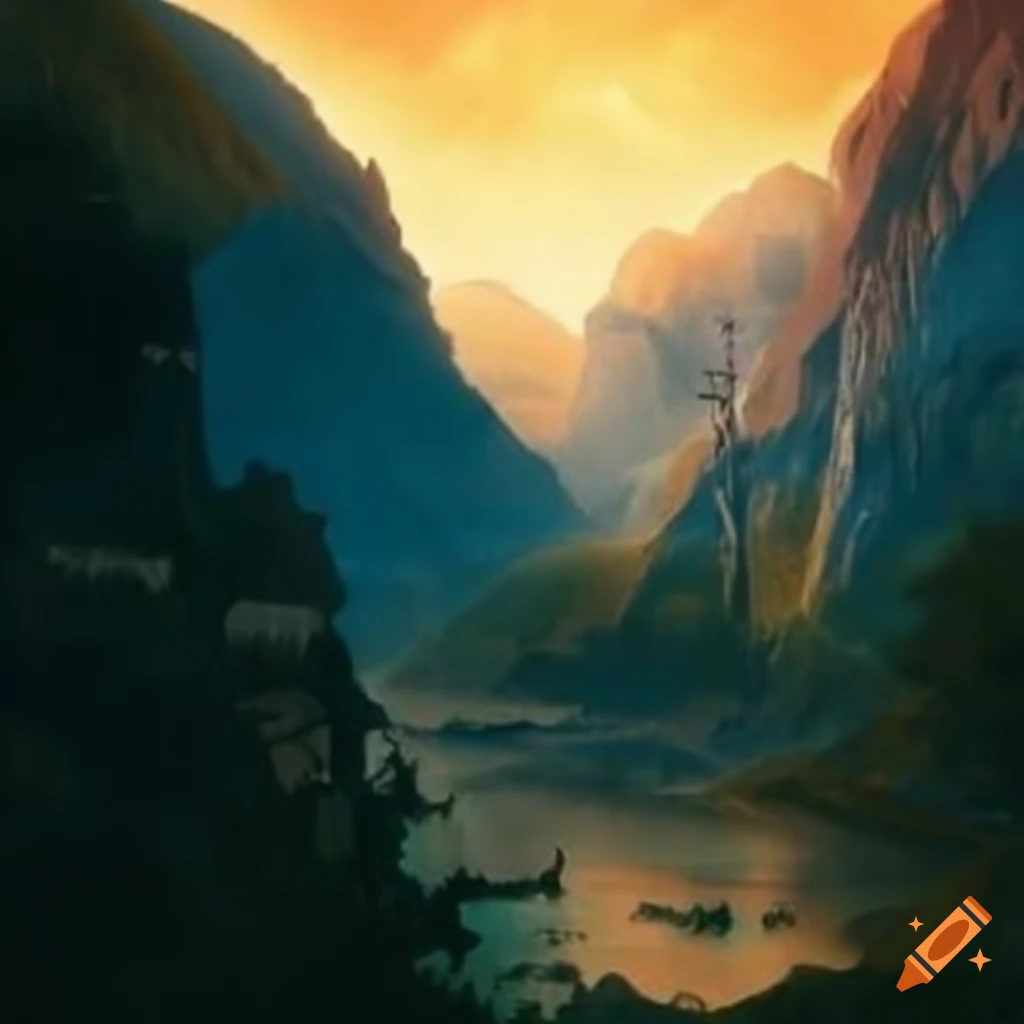 Rivendell in middle earth on Craiyon