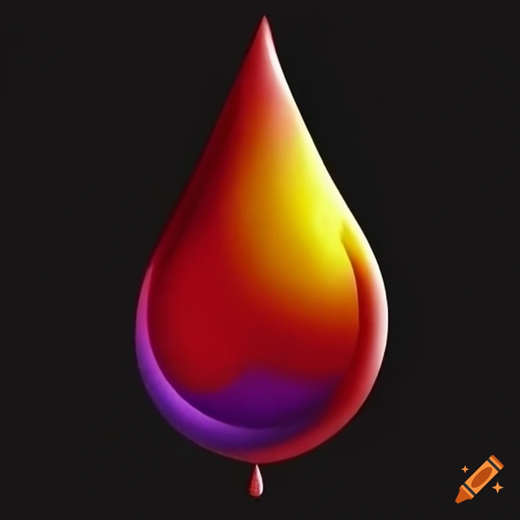 Colorful paint drop with dripping colors on Craiyon