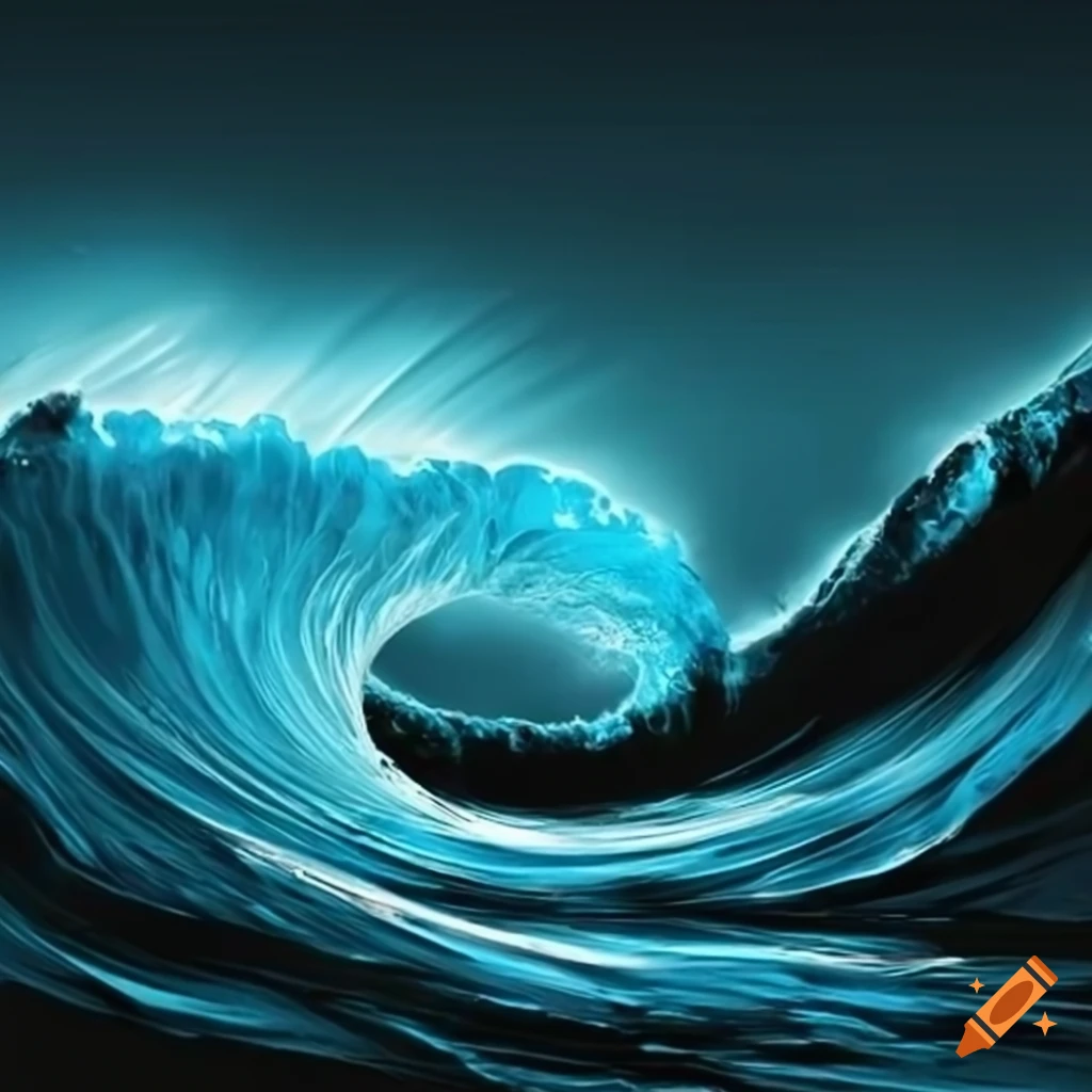 Realistic wave on Craiyon